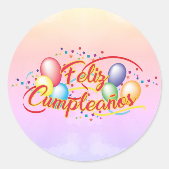 Feliz Cumpleanos Stickers & Labels | Zazzle UK