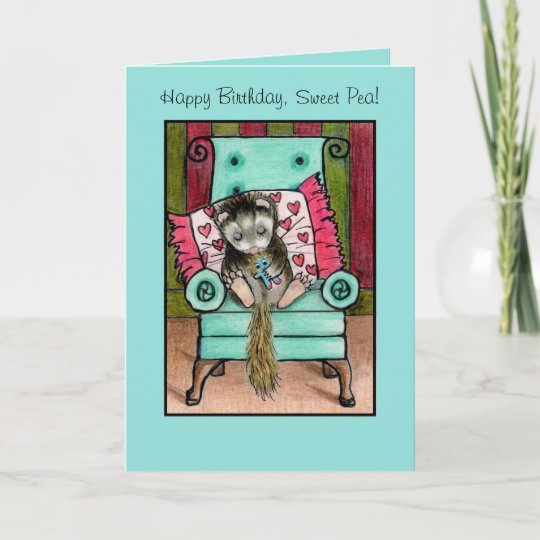 Happy Birthday Ferret Card | Zazzle.co.uk