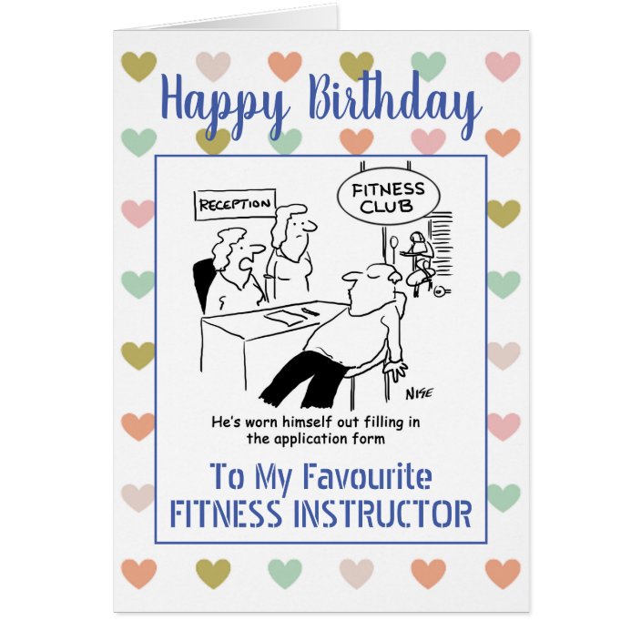 Happy Birthday Fitness Instructor | Zazzle.co.uk