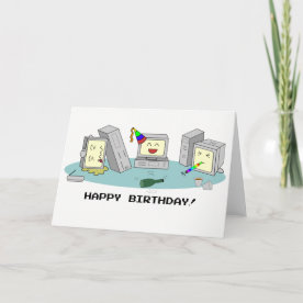 Funny Computer Birthday Cards | Zazzle UK