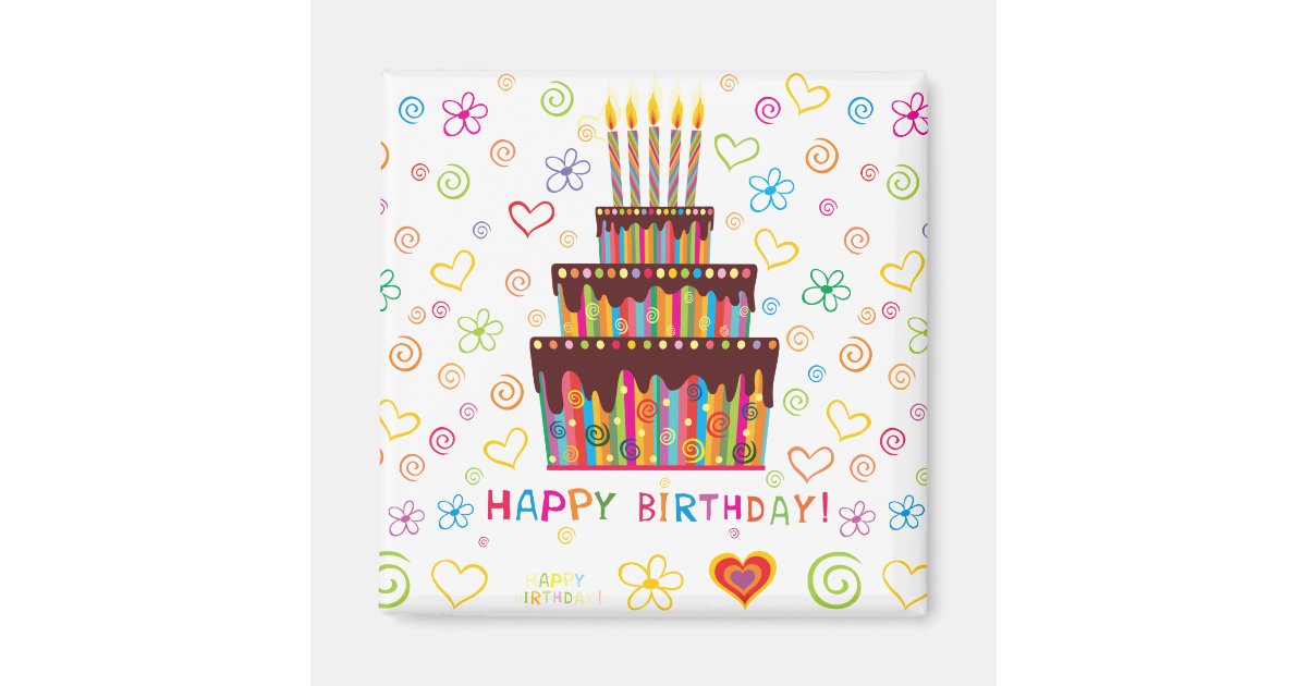 Happy Birthday Magnet | Zazzle