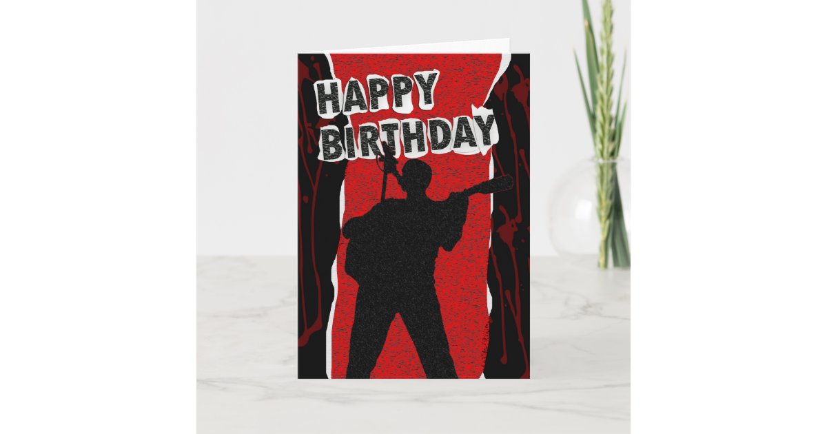 Happy Birthday Old Punk Style Card | Zazzle.co.uk