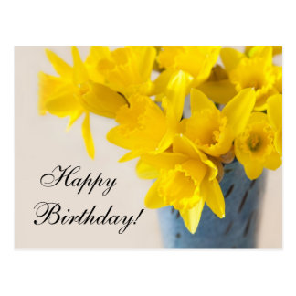 Daffodils Happy Birthday Cards, Photo Card Templates, Invitations & More
