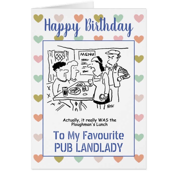 Happy Birthday Pub Landlady | Zazzle