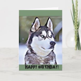 Husky Birthday Cards | Zazzle UK