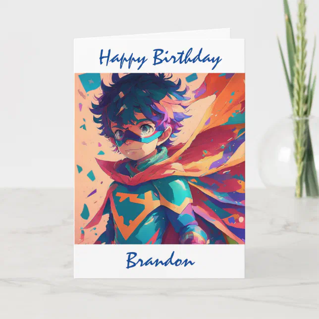 Happy Birthday Superhero Themed Personalised Card | Zazzle