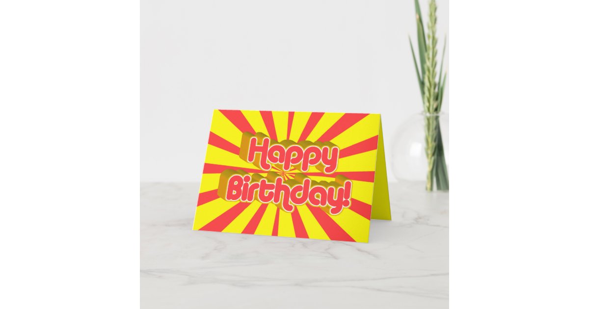Happy Birthday to a Groovy Girl! Card | Zazzle