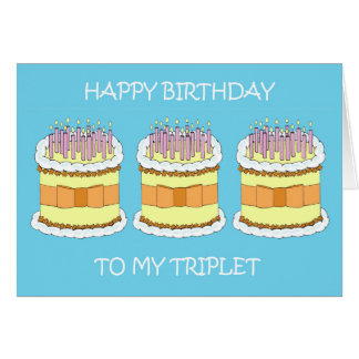 Triplet Birthday Cards & Invitations | Zazzle.co.uk