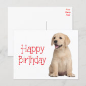 Happy Birthday Yellow Labrador Retriever Postcard | Zazzle