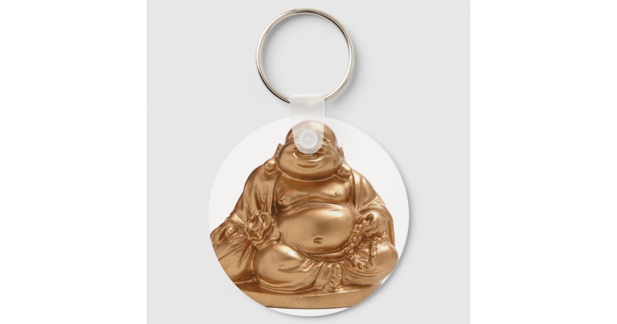 Happy Buddha Key Ring | Zazzle