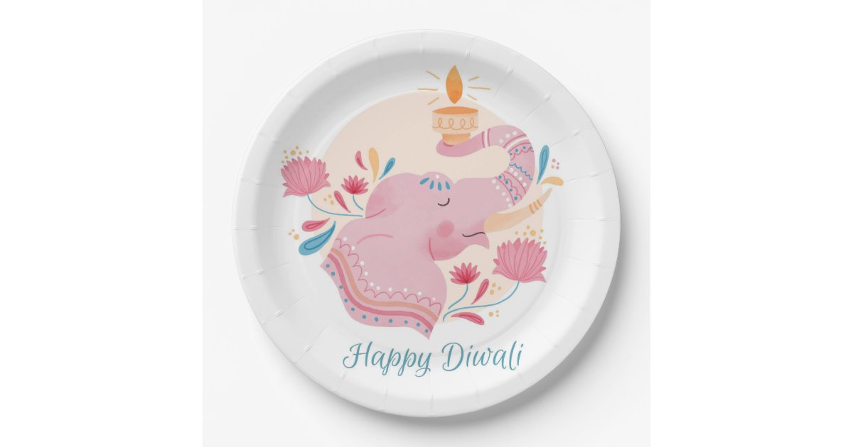 Happy Diwali Paper Plate | Zazzle