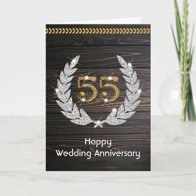 Happy Emerald 55th Wedding Anniversary Card | Zazzle