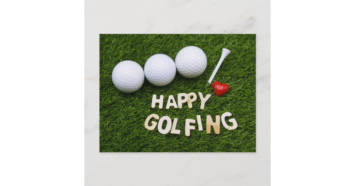 Happy Golfing Postcard | Zazzle