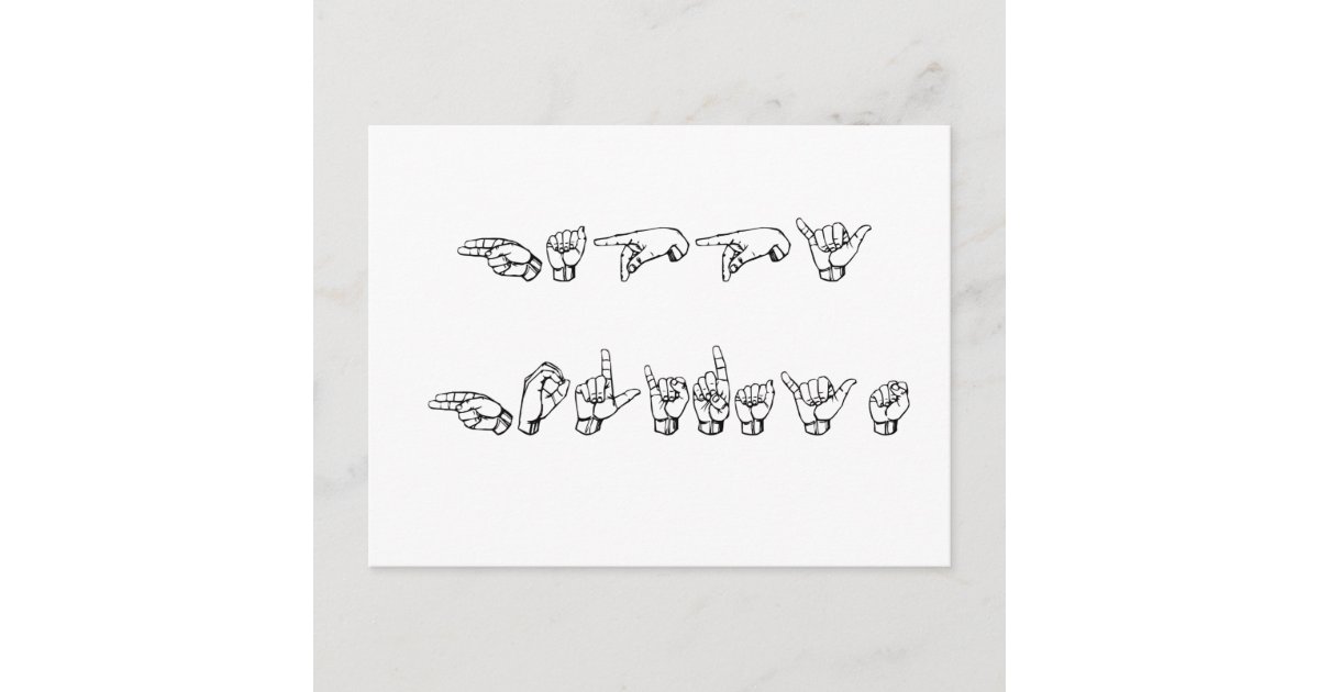 Happy Holidays in Sign Language Holiday Postcard | Zazzle