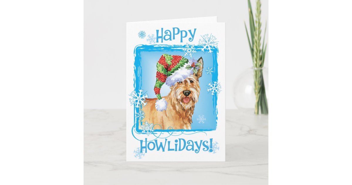 Happy Howlidays Berger Picard Holiday Card | Zazzle
