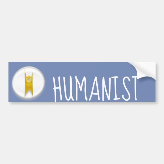 Happy Human Humanist Bumper Sticker | Zazzle.co.uk