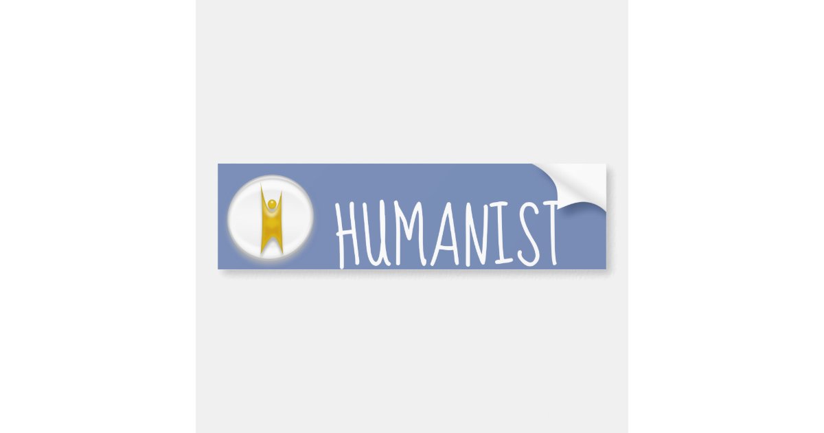 Happy Human Humanist Bumper Sticker | Zazzle