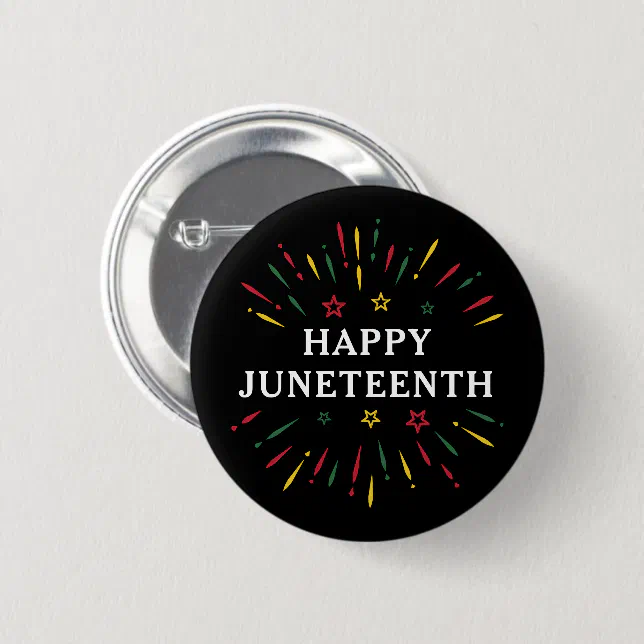 Happy Juneteenth Celebrate Black Independence Day 6 Cm Round Badge | Zazzle