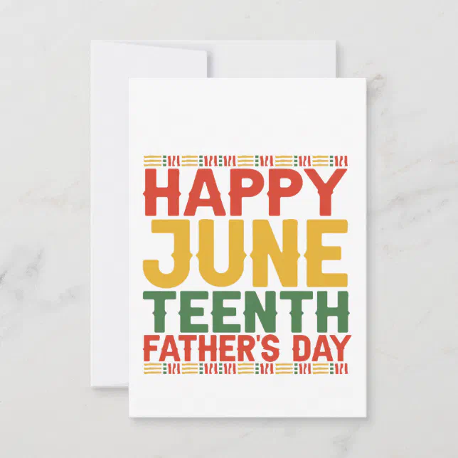 Happy JuneTeenth Father's Day Black History Month Thank You Card | Zazzle