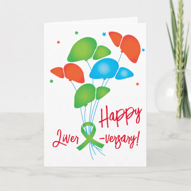 Happy Liver-versary Customisable Card | Zazzle