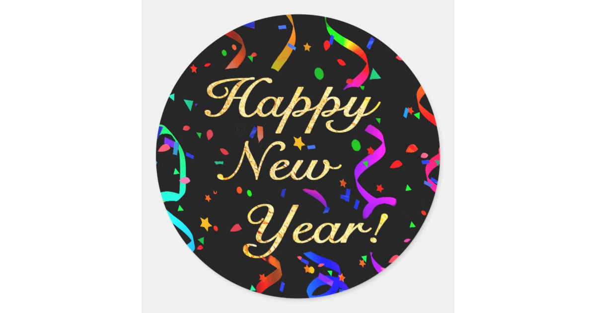 "Happy New Year!" stickers | Zazzle
