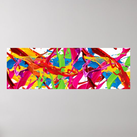 Happy Paint Splatter Poster | Zazzle.co.uk
