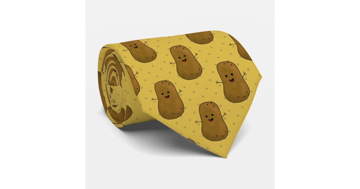 Happy Potato Tie | Zazzle