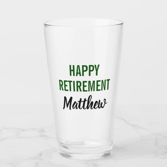 Happy Retirement Beer Pint Glass | Zazzle.co.uk