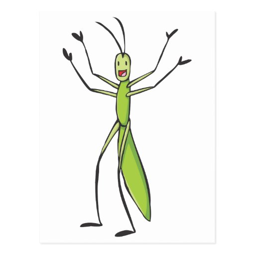 Happy Stick Insect Cartoon | Zazzle