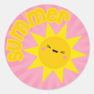 Happy Sun Stickers & Labels | Zazzle UK