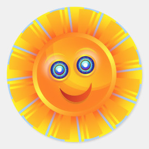 Happy Sun Stickers & Labels | Zazzle UK