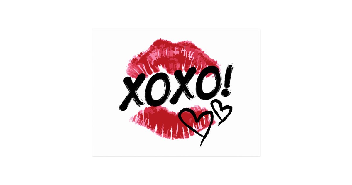 Happy Valentine's Day | XOXOXO Postcard | Zazzle.co.uk