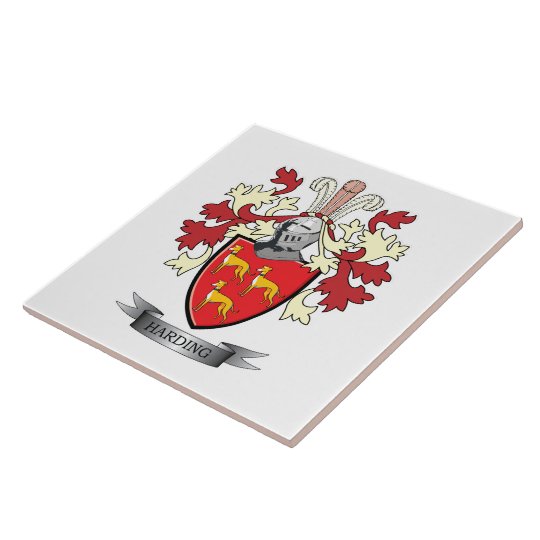 Harding Family Crest Coat of Arms Tile | Zazzle.co.uk