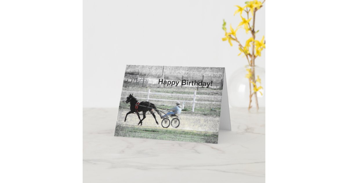 Harness Racing, Birthday Card | Zazzle