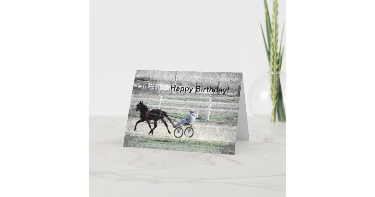 Harness Racing, Birthday Card | Zazzle