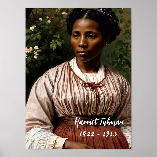 Harriet Tubman Original Portrait Art Poster | Zazzle