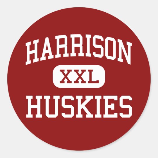 Harrison - Huskies - High - Harrison New York Classic Round Sticker ...
