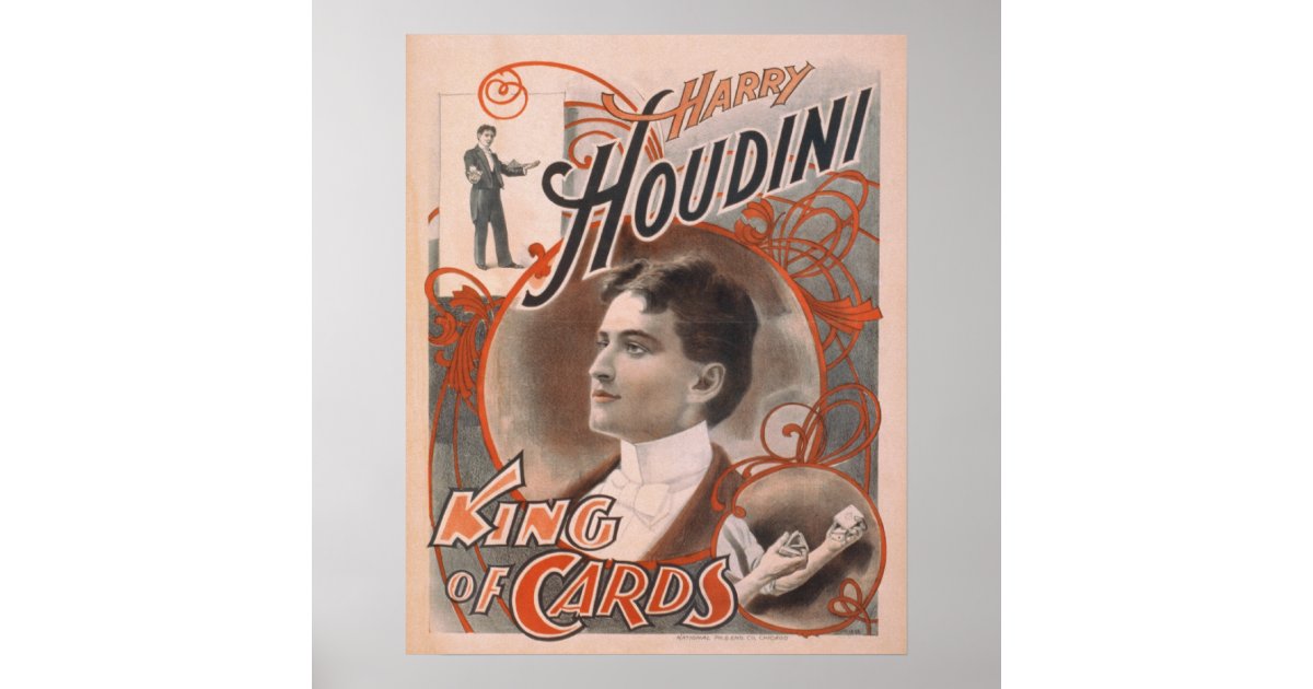 Harry HOUDINI Escape Artist Magician Poster Print | Zazzle