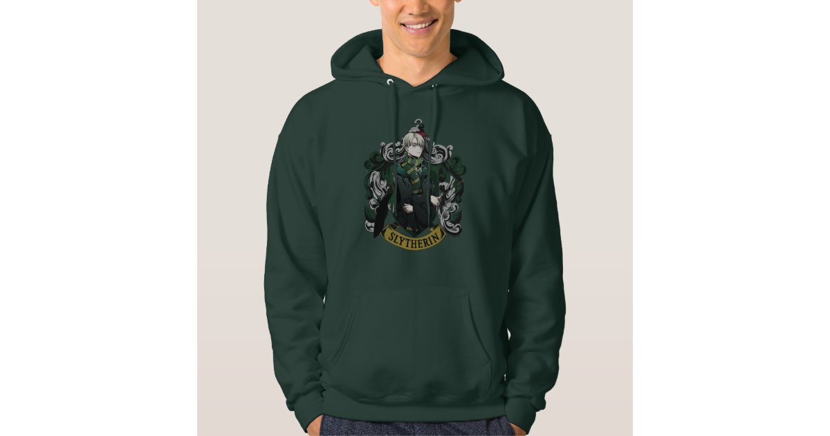 HARRY POTTER™ | Anime Draco Malfoy House Crest Hoodie | Zazzle