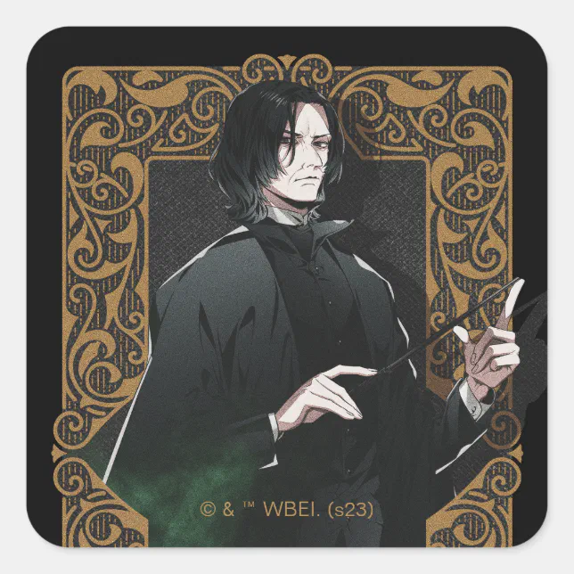 HARRY POTTER™ | Anime Snape Frame Graphic Square Sticker | Zazzle