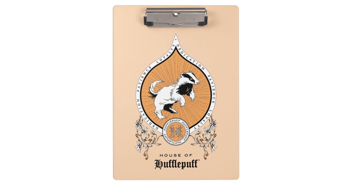 HARRY POTTER™ | Delicate Sketch HUFFLEPUFF™ Crest Clipboard | Zazzle