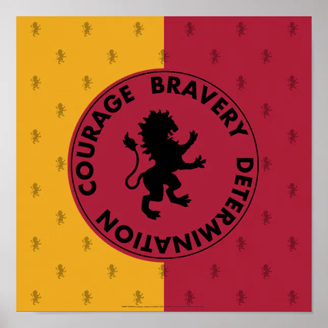 Harry Potter | GRYFFINDOR™ House Traits Graphic Poster | Zazzle
