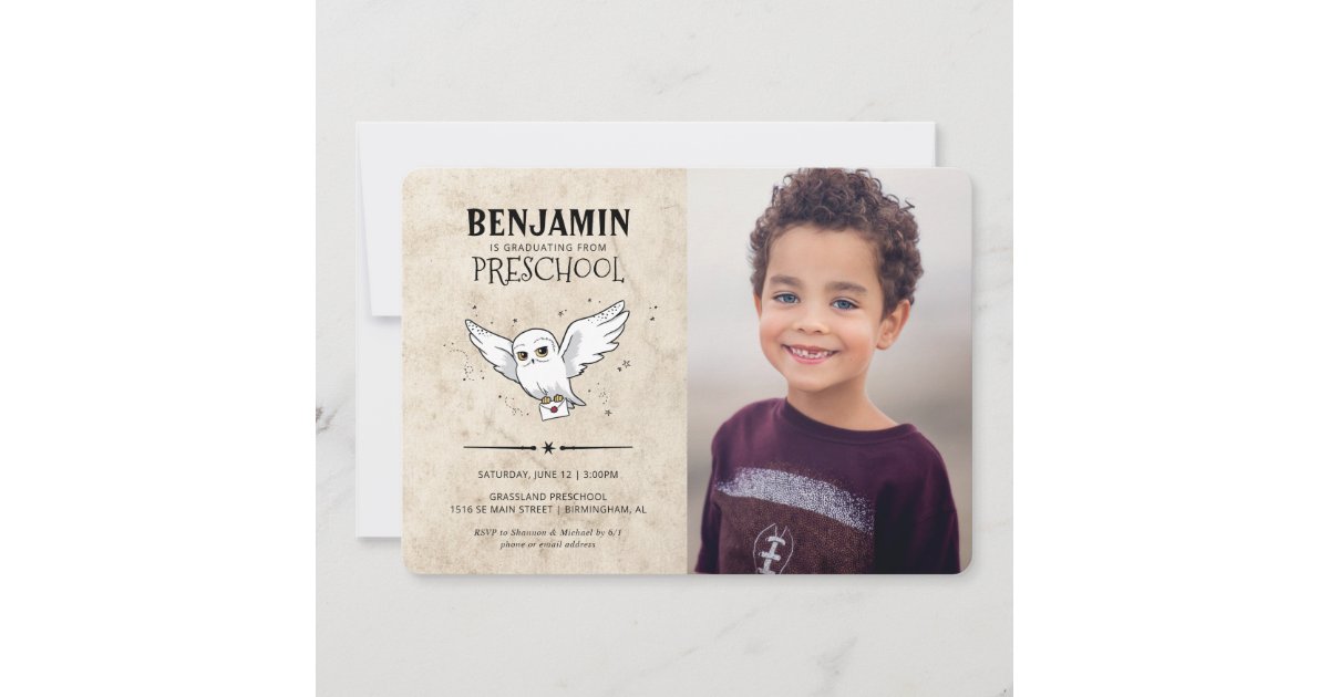 Harry Potter | Hedwig Kids Graduation Invitation | Zazzle