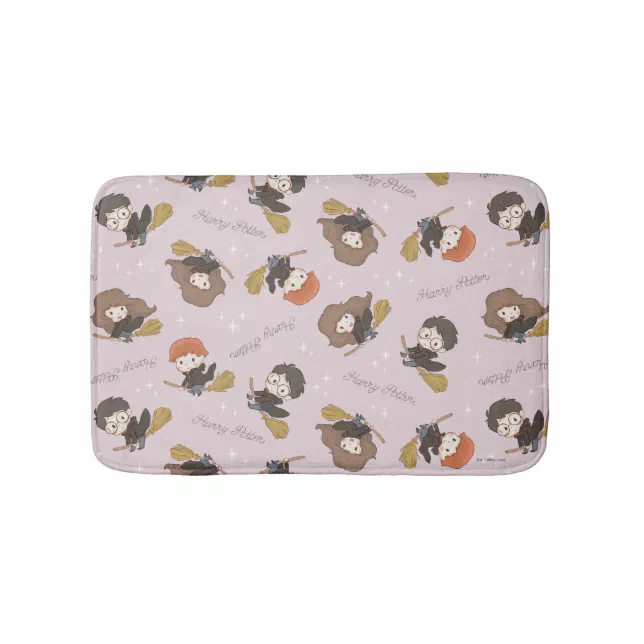 HARRY POTTER™, Hermione, & Ron Flying Pattern Bath Mat | Zazzle