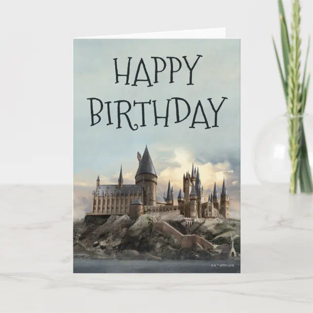 Harry Potter Hogwarts Castle Happy Birthday Card | Zazzle