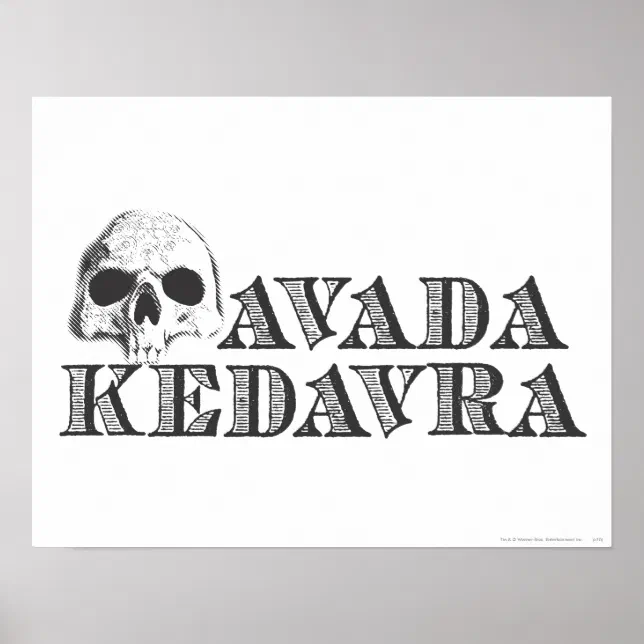 Harry Potter Spell | Avada Kedavra Poster | Zazzle