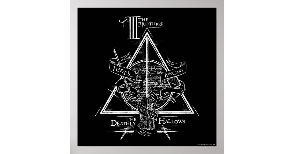Harry Potter Spell | DEATHLY HALLOWS Graphic Poster | Zazzle