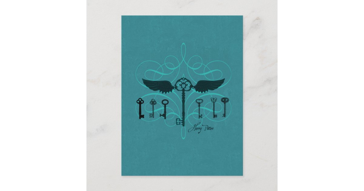 Harry Potter Spell | Flying Keys Postcard | Zazzle