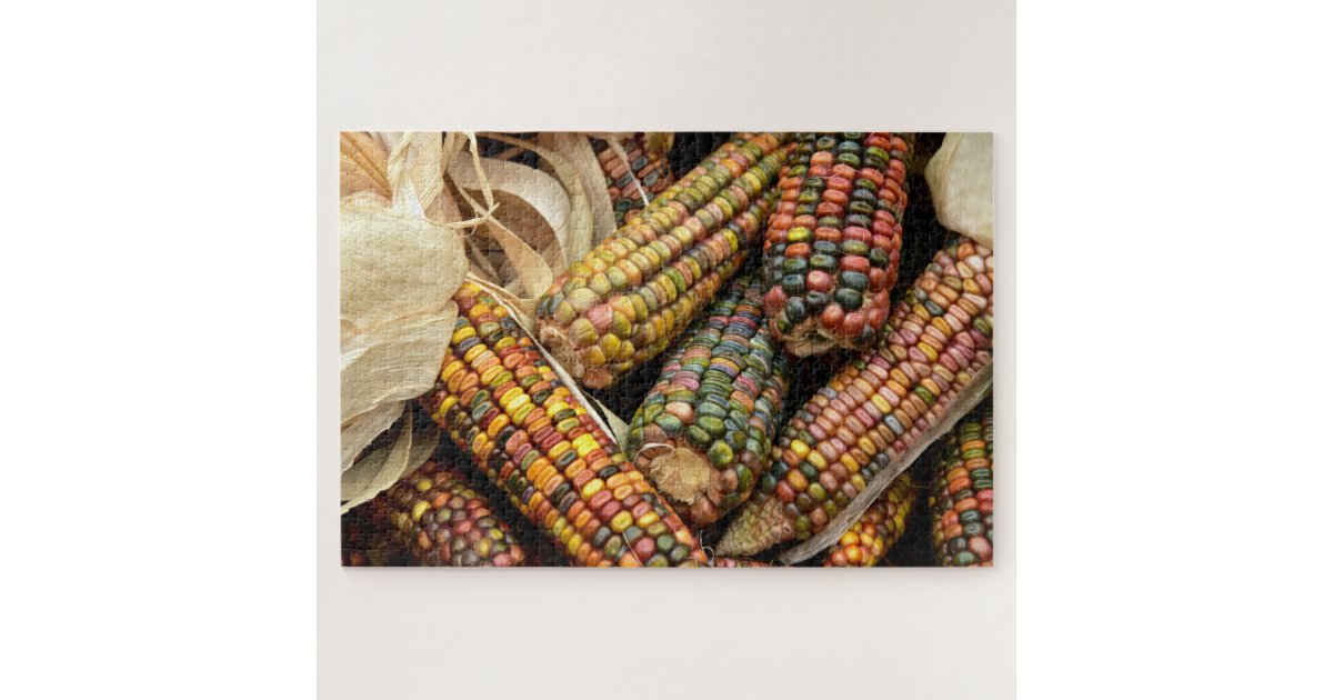 Harvest Corn Fall Autumn Rustic Food Thanksgiving Jigsaw Puzzle | Zazzle