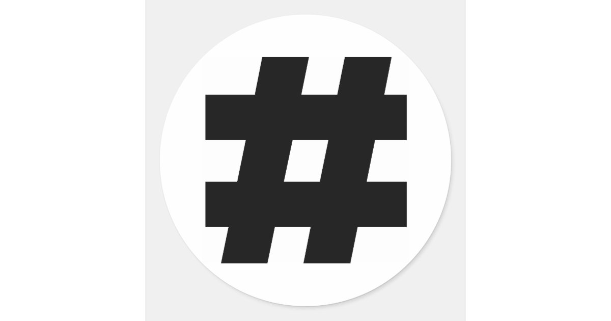 # Hashtag Symbol Number Sign Pound Key Tag | Zazzle